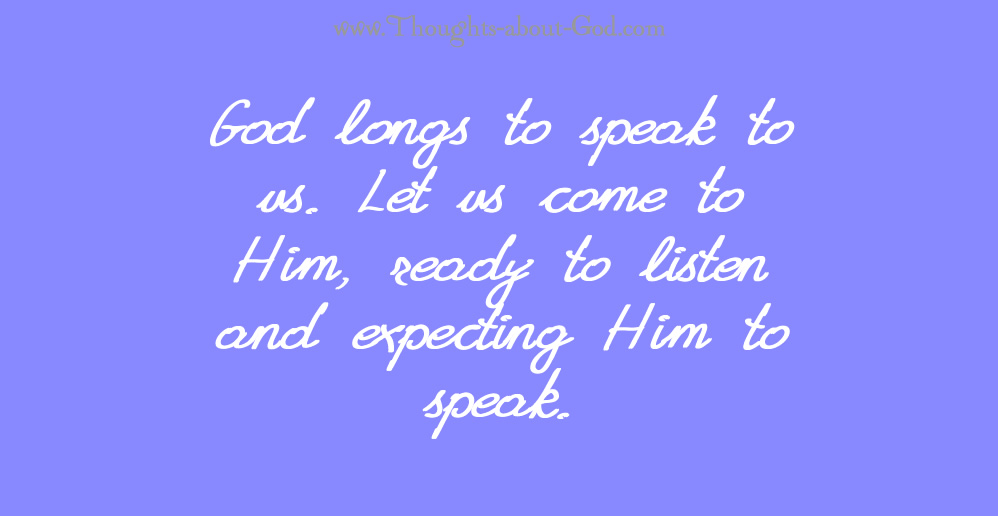 Expecting God to Speak - By Suzanne Brenner