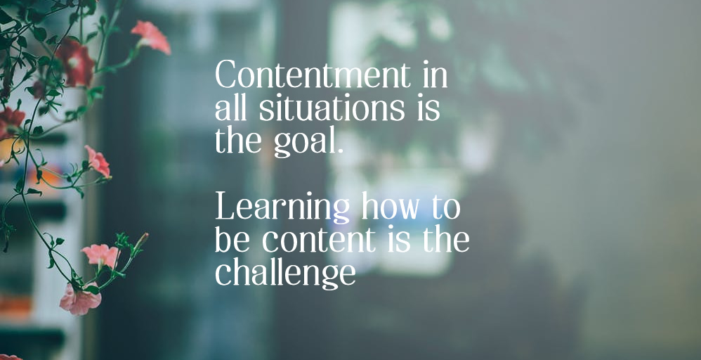 Learning to be Content - A Devotional by Katherine Kehler