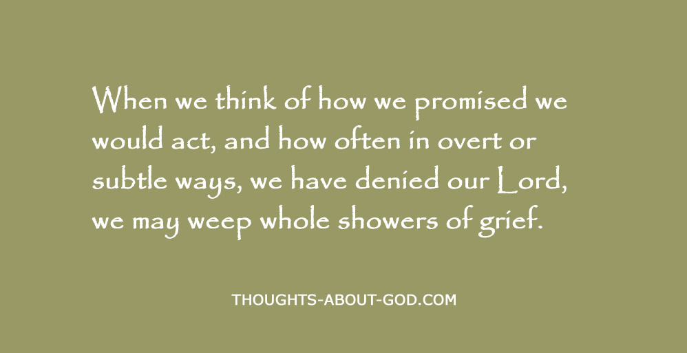Tears of Repentance and Forgiveness - Thoughts about God